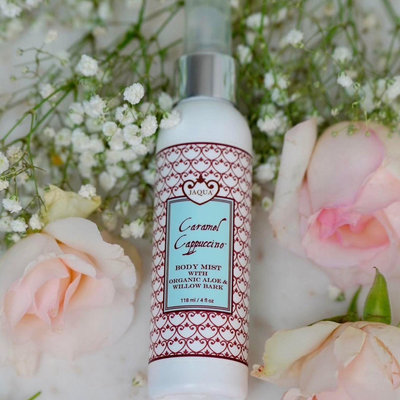 Caramel Cappuccino Hydrating Body Mist with Organic Aloe & Willow Bark ...